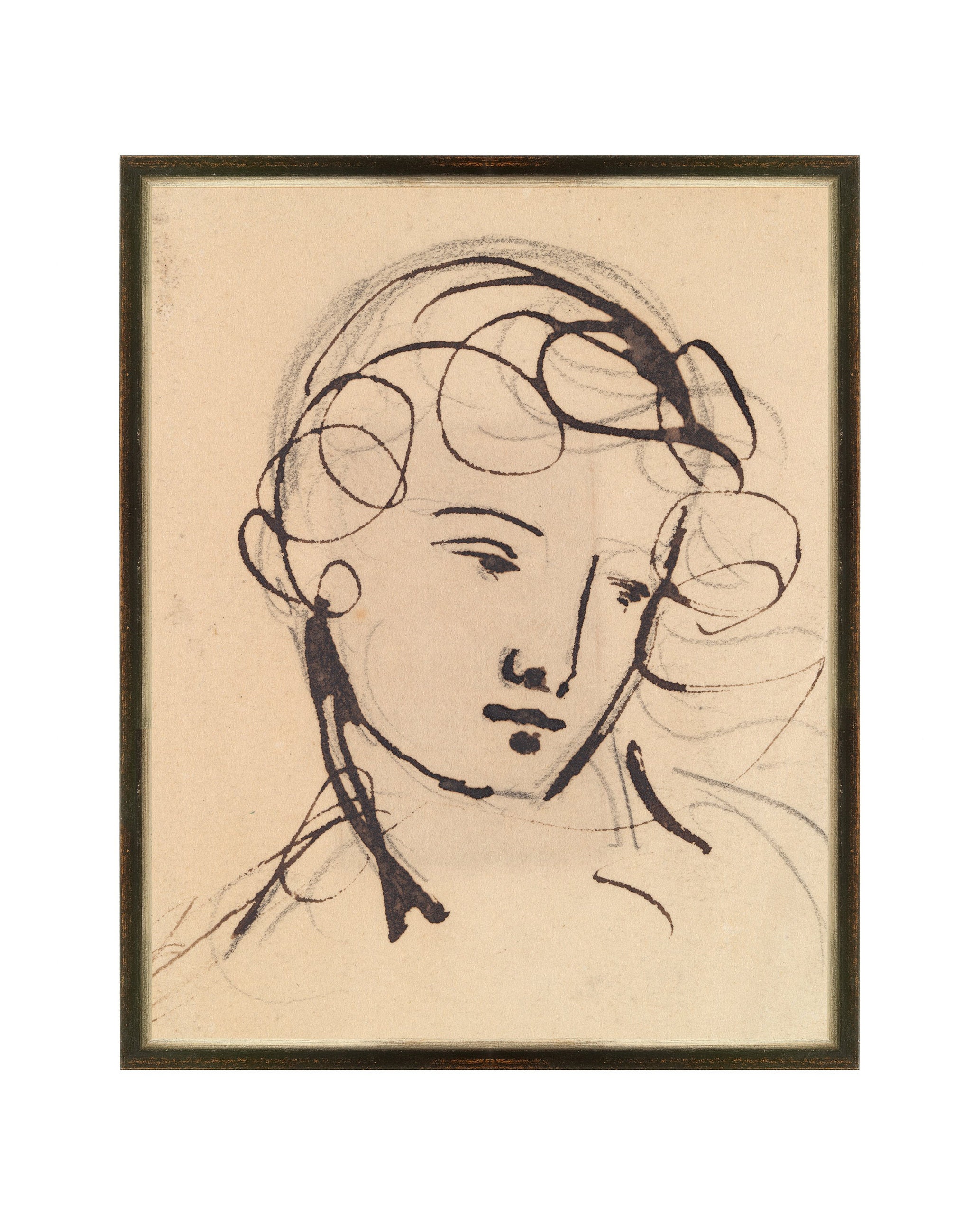 Sketch of a Lady. Sketch of Woman Wall Art. Charcoal Drawing of Woman ...