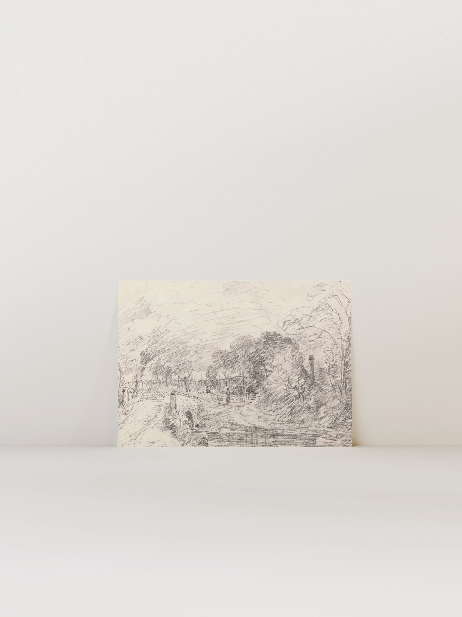 Promenade Drawing I | Landscape Drawing | Landscape Sketch Print ...