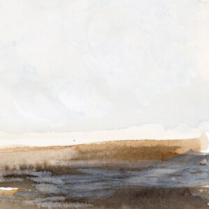 Rust Landscape Art Print Watercolor. Printed and Shipped | Etsy