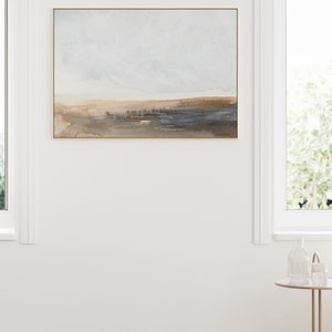 Rust Landscape Abstract Watercolor Print, Neutral Landscape Wall Art ...