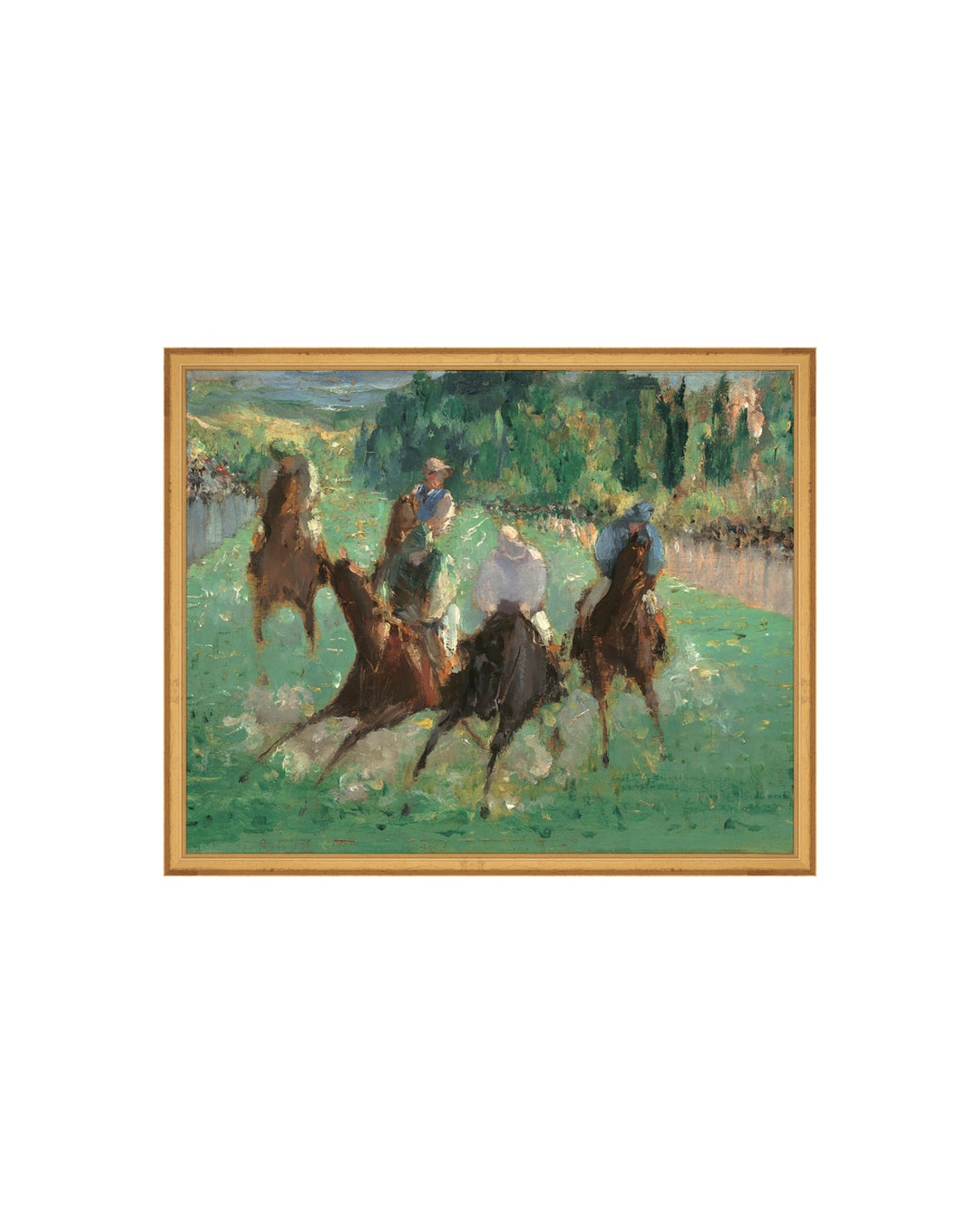 FRAMED. Equine Painting. Framed Horse Racing Oil Painting. Framed ...