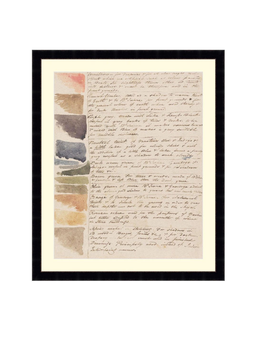 Color Studies. Vintage Drawings. Vintage Print. Studies Drawing Vintage ...