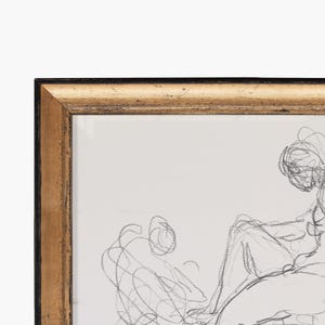FRAMED. Together 3. Figure Study Drawing. Figure Sketch Vintage. Body ...