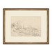 Promenade Drawing II. Scenery Sketch. Antique Landscape Scenery Drawing ...