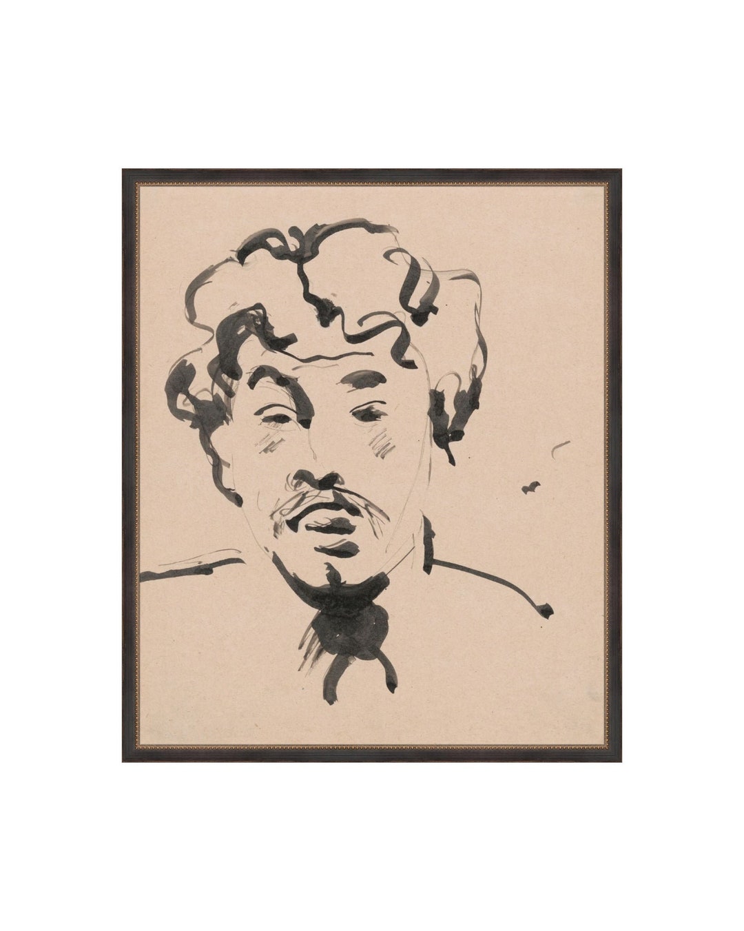 Ink Sketch of a Man. Still Life Sketch. Still Life Art Print. Man ...