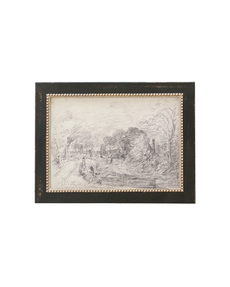 Promenade Drawing I | Landscape Drawing | Landscape Sketch Print ...