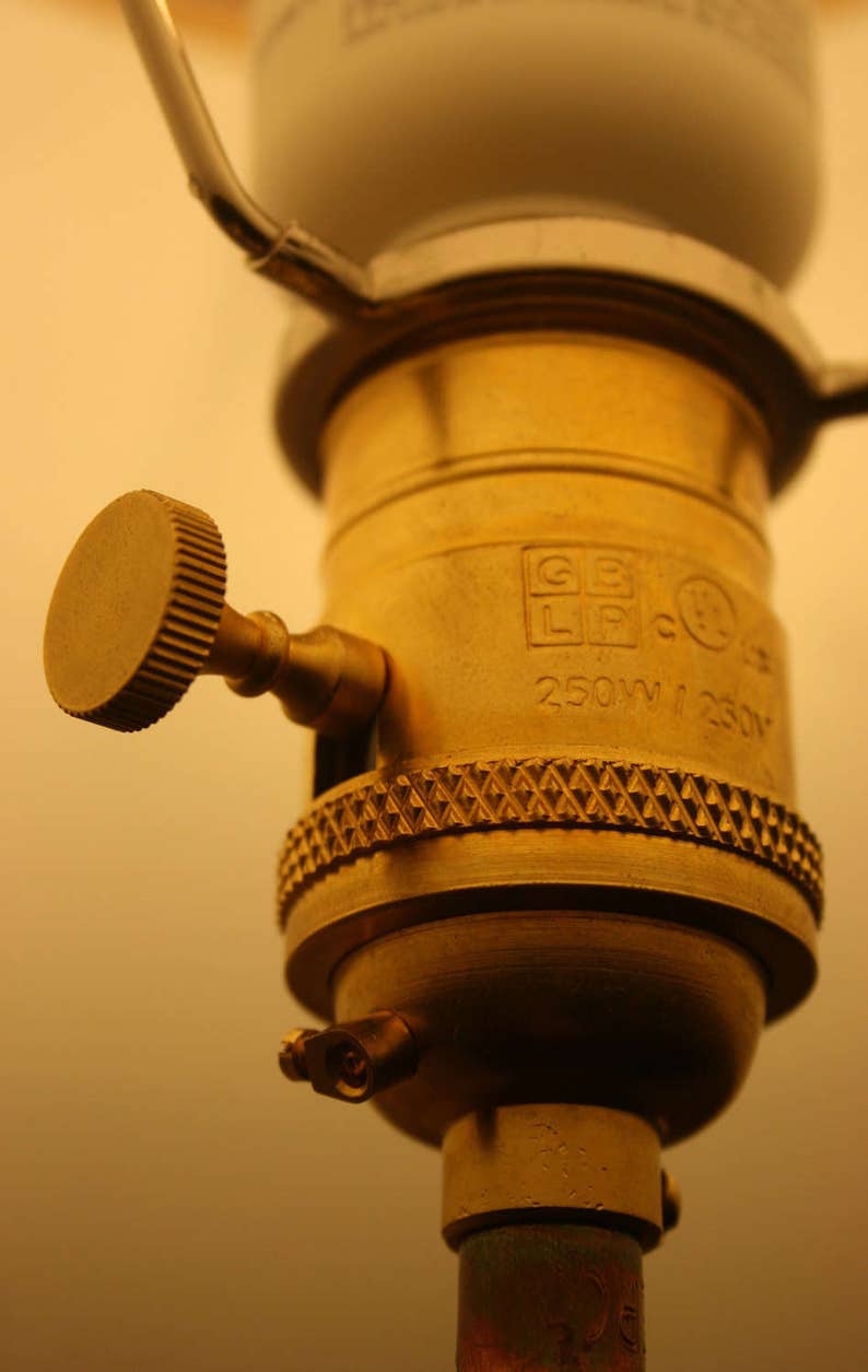 Recycled Copper Pipe Table Lamp - Burlap Shade - Etsy