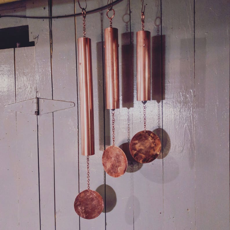 2" Solitare Reclaimed Copper Wind Chime - Etsy