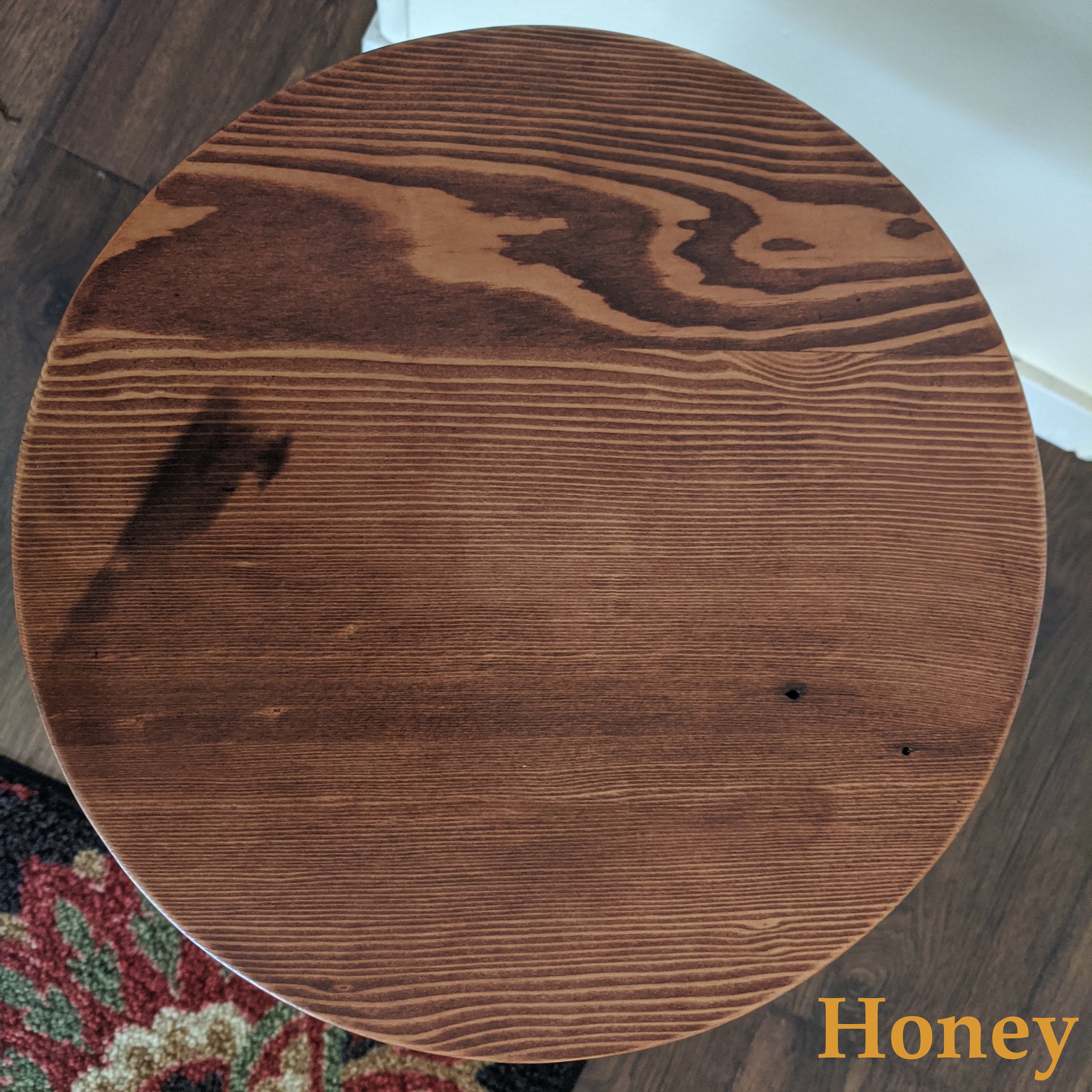 Plant Stand - Irene - Steel Pipe Plant Stand With Reclaimed Wooden Top ...