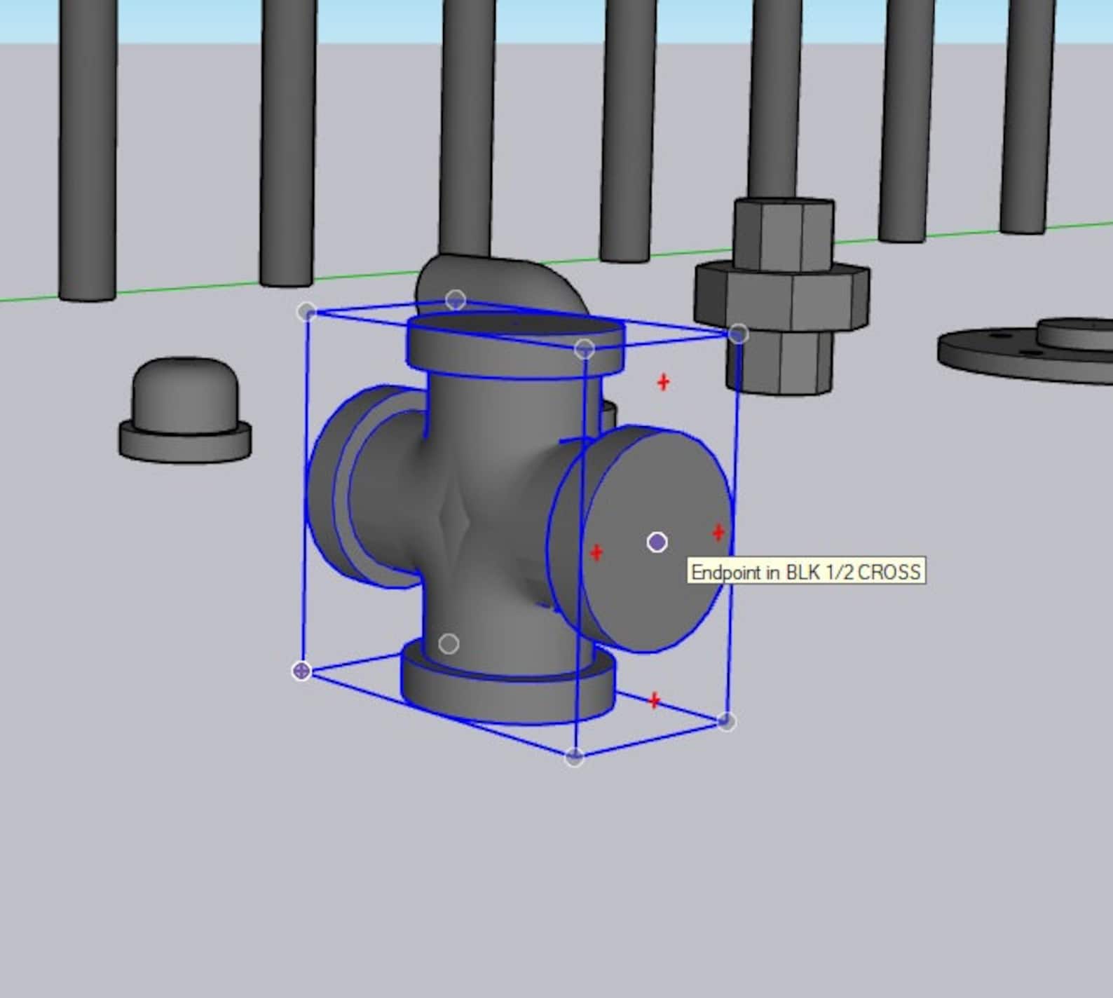 Sketchup Components - Half Inch Black Iron Pipe Fittings - Etsy