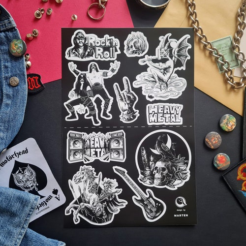 Heavy Metal Vinyl Stickers 6 - Etsy