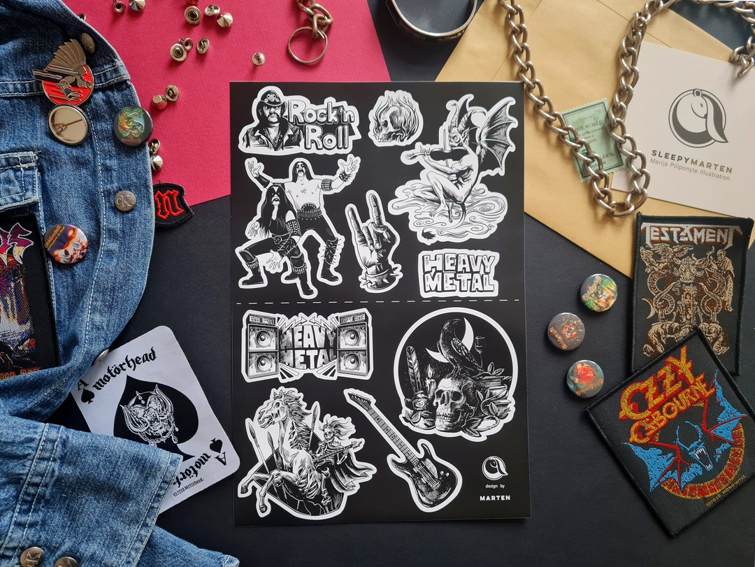 Heavy Metal Vinyl Sticker Set - Etsy