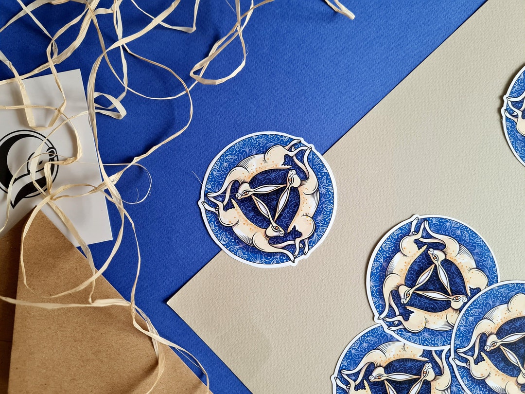 Three Hares Chasing Each Other in a Circle, Ancient Pagan Symbol ...