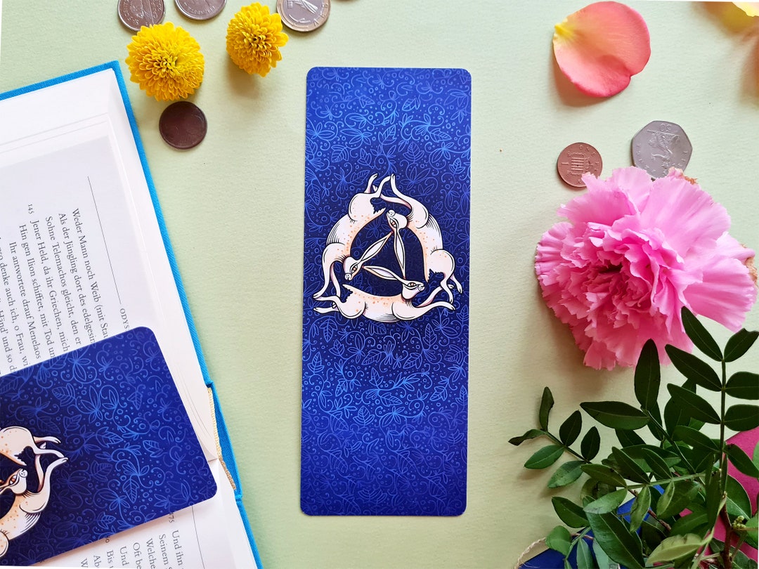 Bookmark of a Pagan Symbol With Three Hares or Rabbits Chasing Each ...