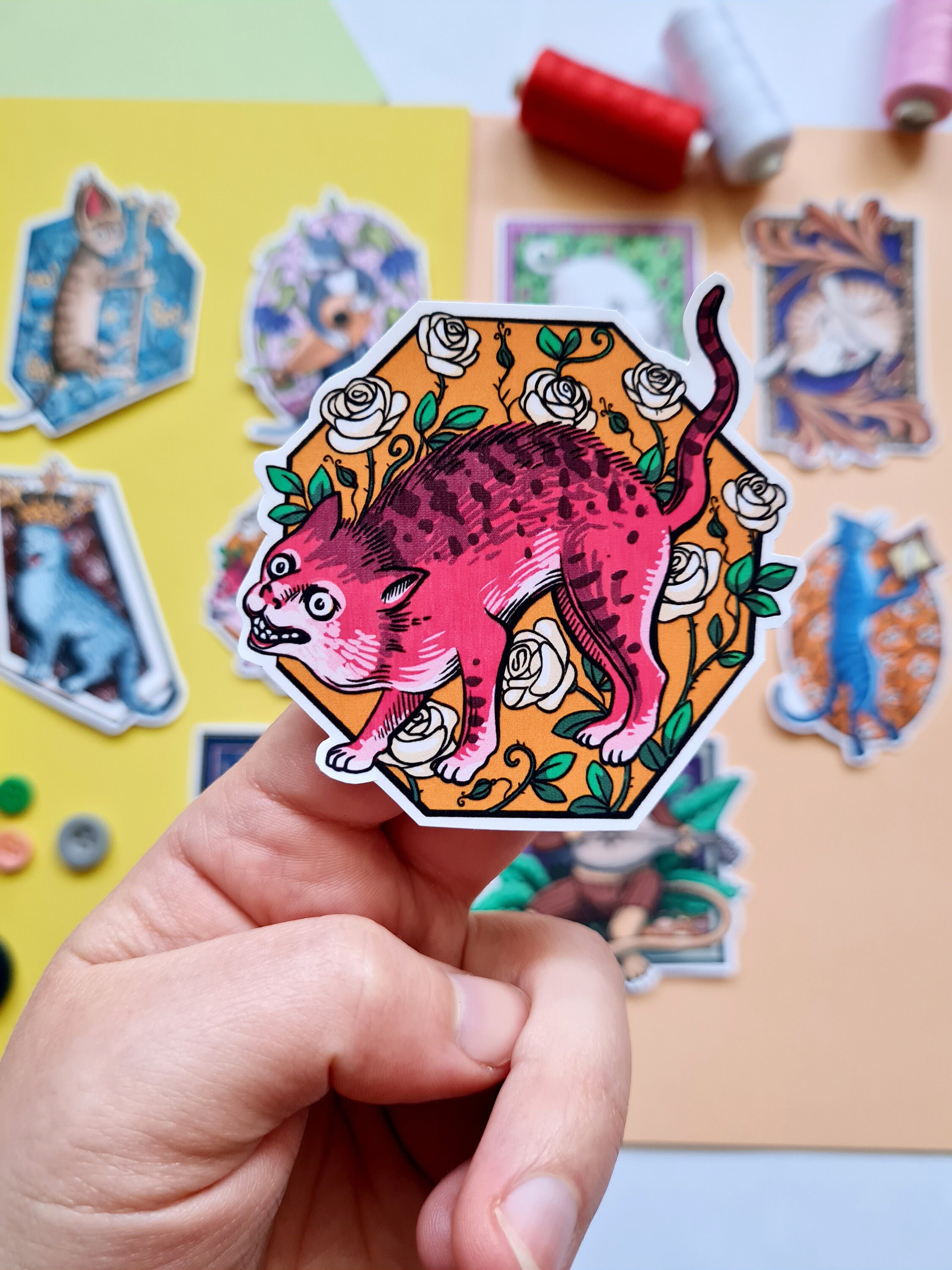 Medieval Cats Vinyl Sticker Set - Etsy