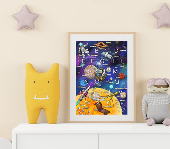 Alphabet Educational Poster Science and Space Themed. | Etsy