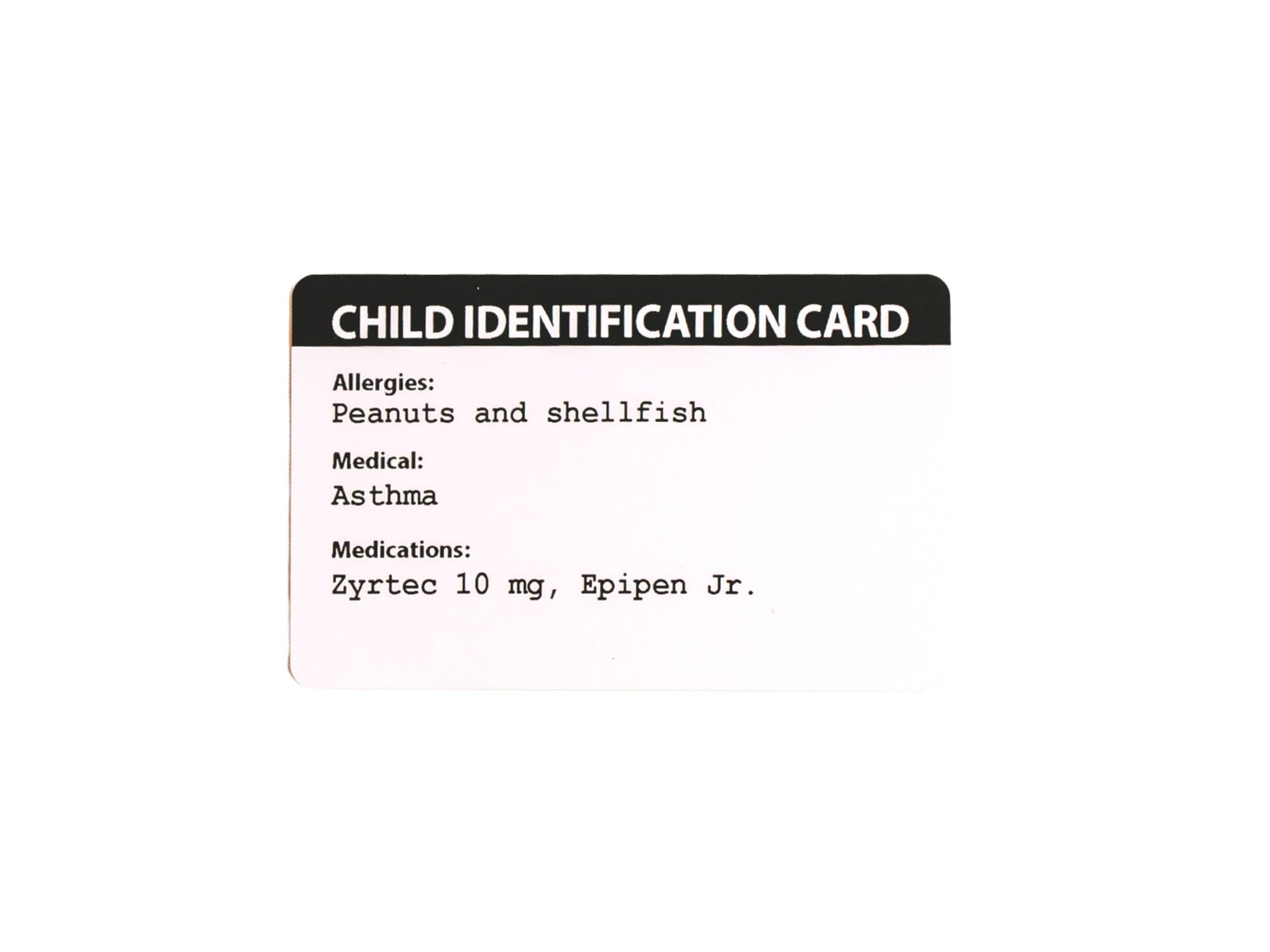 Child ID Card Design Your Own Child Id Card Plastic Badge - Etsy