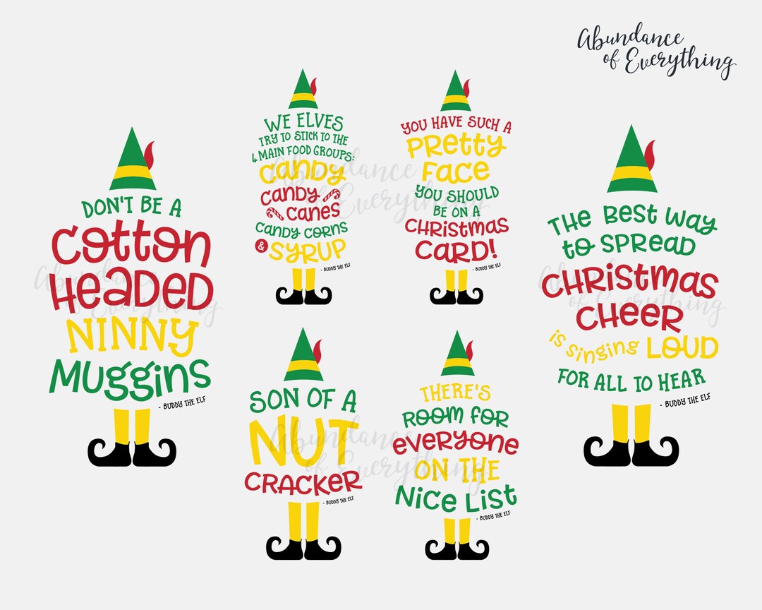 Elf the Movie Digital Art Cut Files, Printable, Movie Quote, Cricut ...