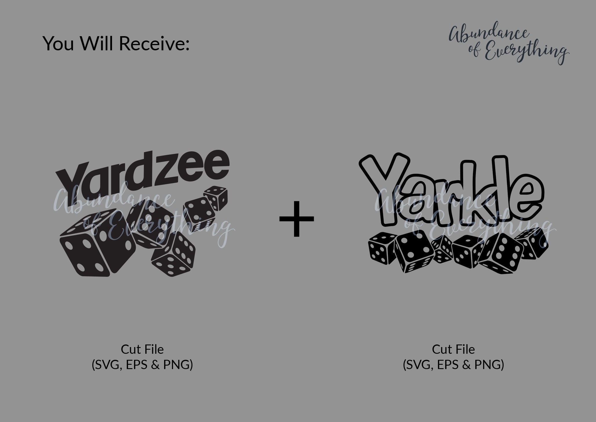 Yardzee & Yarkle SVG Bundle: Dice Game Logos (digital Cut Files) - Etsy ...