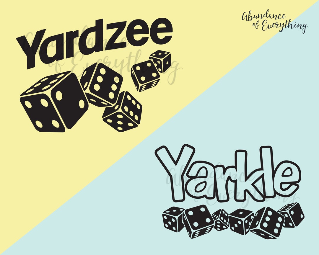 Yardzee & Yarkle SVG Bundle: Dice Game Logos (digital Cut Files) - Etsy