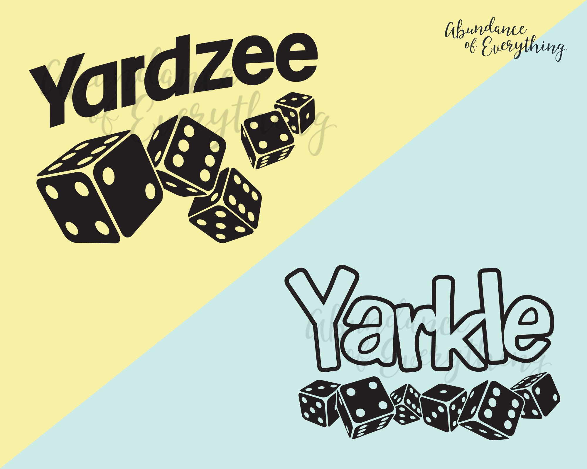 Yardzee yahtzee and Yarkle farkle SVG Bundle Digital Cut | Etsy Canada