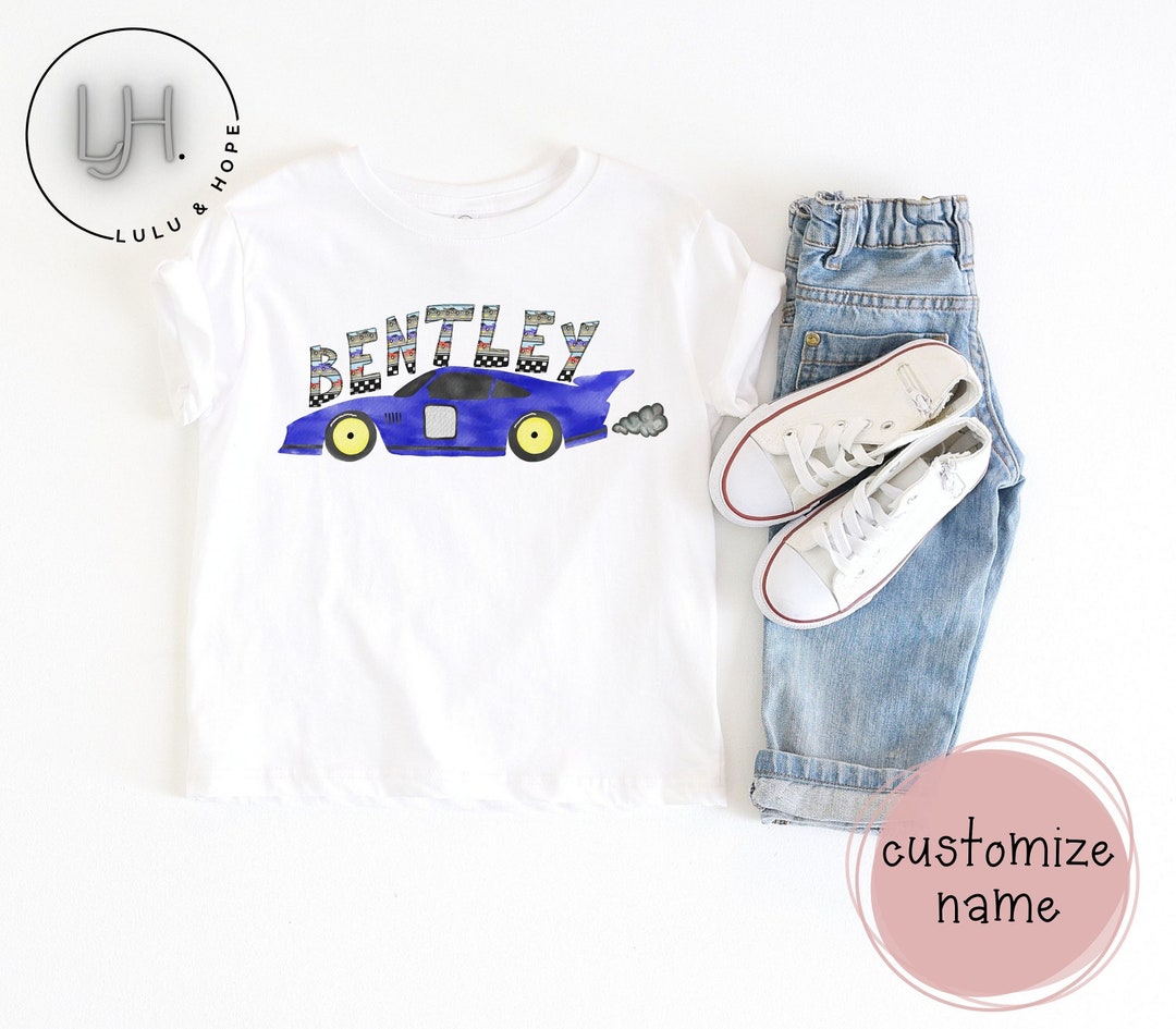 Personalized Race Car Shirt, Race Car Name Shirt for Back to School ...