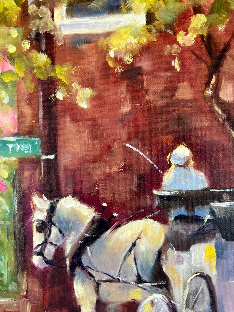 Charleston Carriage Ride, Original Art on Canvas,11x14 Inch - Etsy