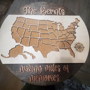 Travel Map / Can Be Customized /united States Making Memories Push Pin ...