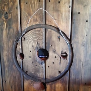 Recycled Wooden Wire Spool Wall Clock | 32 in | Nautical | Wall ...