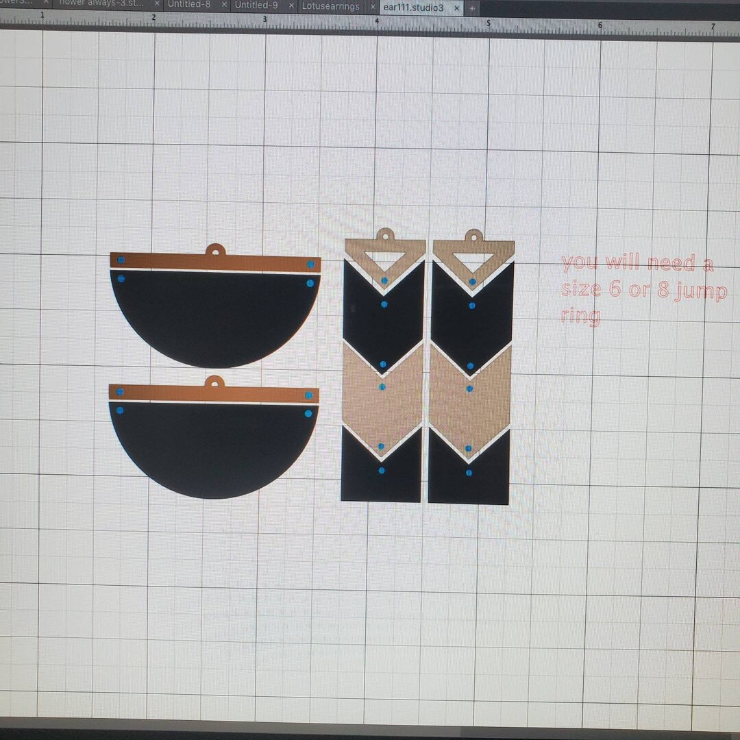 Earring SVG File - Etsy