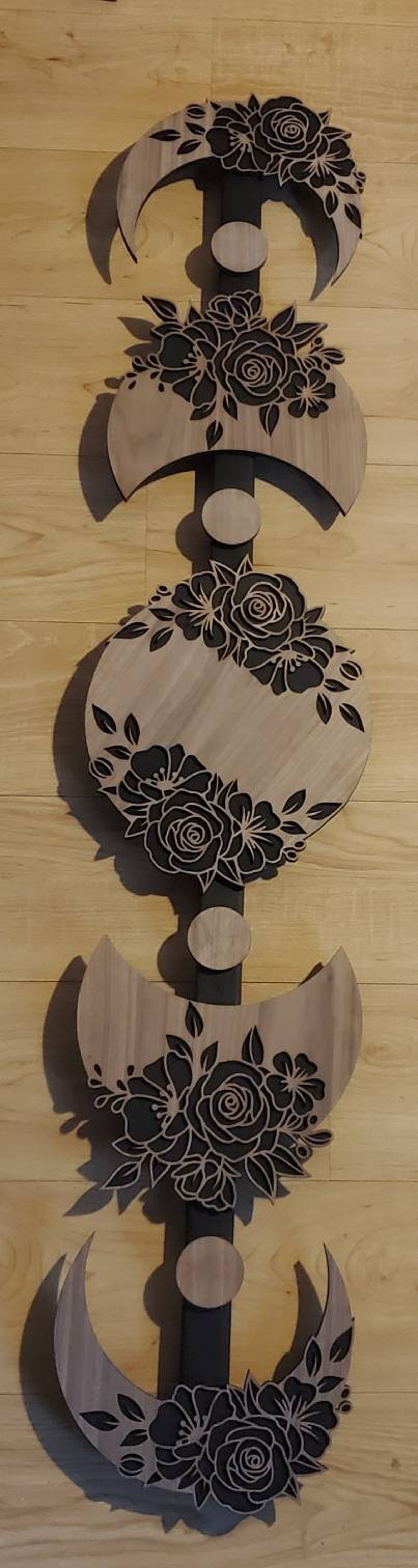 Glowforge Flower Moon Phase Svg - Etsy