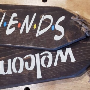 Friends Door Tag / Wooden Welcome Tag / Door or Wall Sign /friends ...