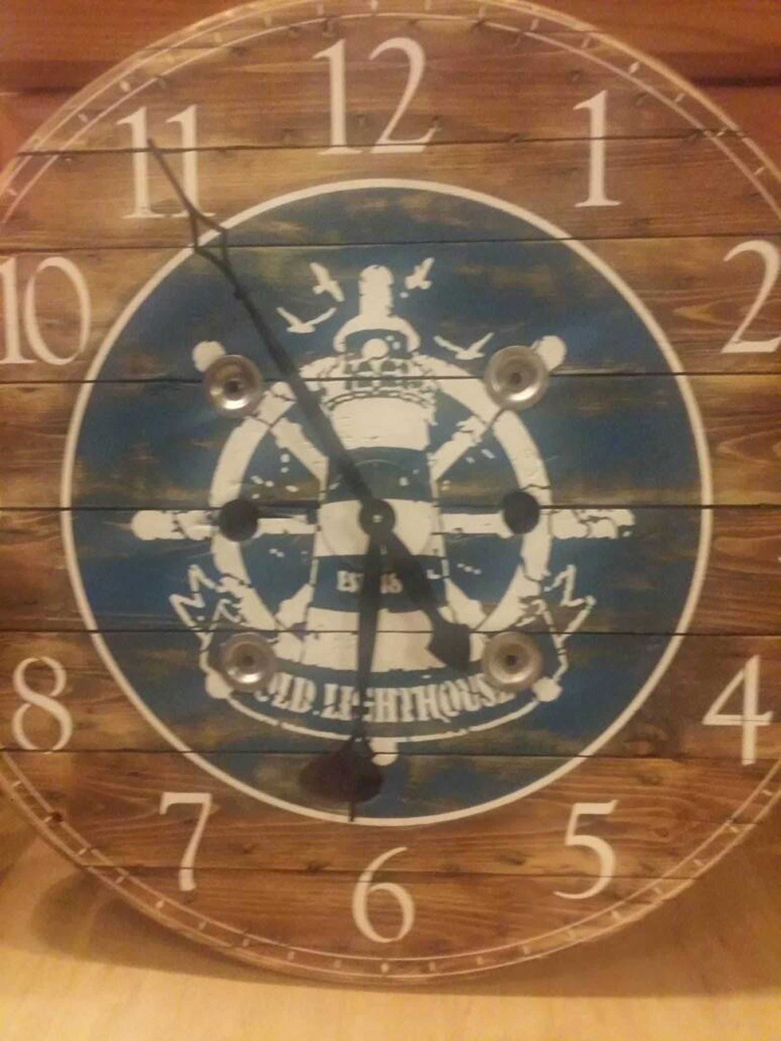 Lighthouse 36 Inch Wooden Wire Spool Clock / Nautical Decor / - Etsy