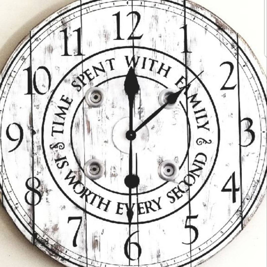 32 Inch Cable Wire Spool Clock / Farmhouse / Oversized Wall Clock ...