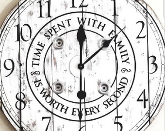 32 Inch Nautical Cable Wire Spool Clock/ Shabby Chic Wall | Etsy