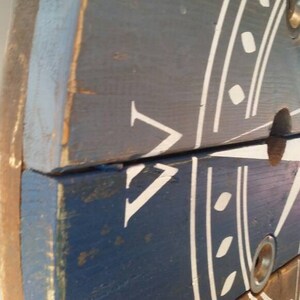 32 Inch Nautical Cable Wire Spool Clock/ Shabby Chic Wall Clock ...