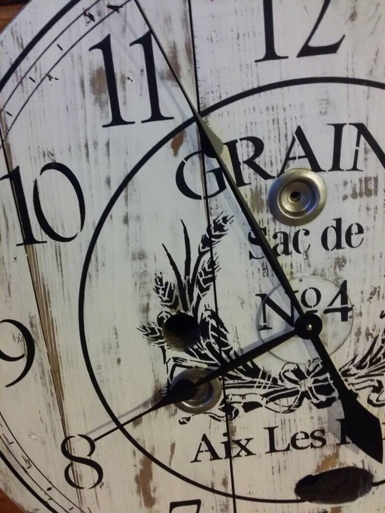32 Inch Shabby Chic Wire Spool Wall Clock / Wall Decor / - Etsy