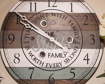 32 Inch Nautical Cable Wire Spool Clock/ Shabby Chic Wall | Etsy