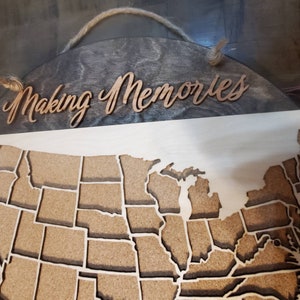 Travel Map / Can Be Customized /united States Making Memories Push Pin ...