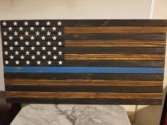 Thin Blue Line Flag / Home Decor / Wall Hanging / Police Flag | Etsy