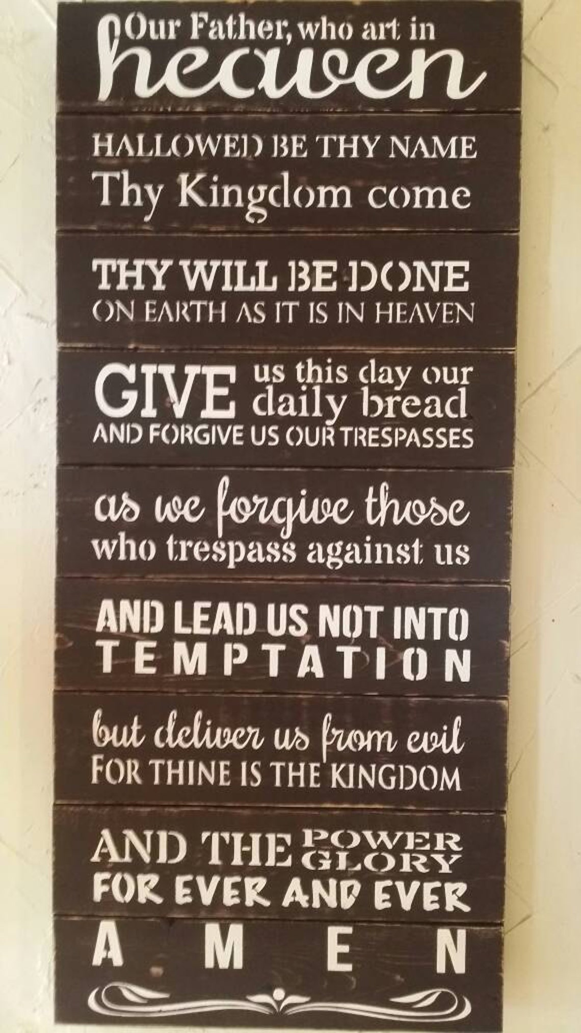 Our Father Who Art in Heaven Wooden Pallet Sign. / Wall - Etsy