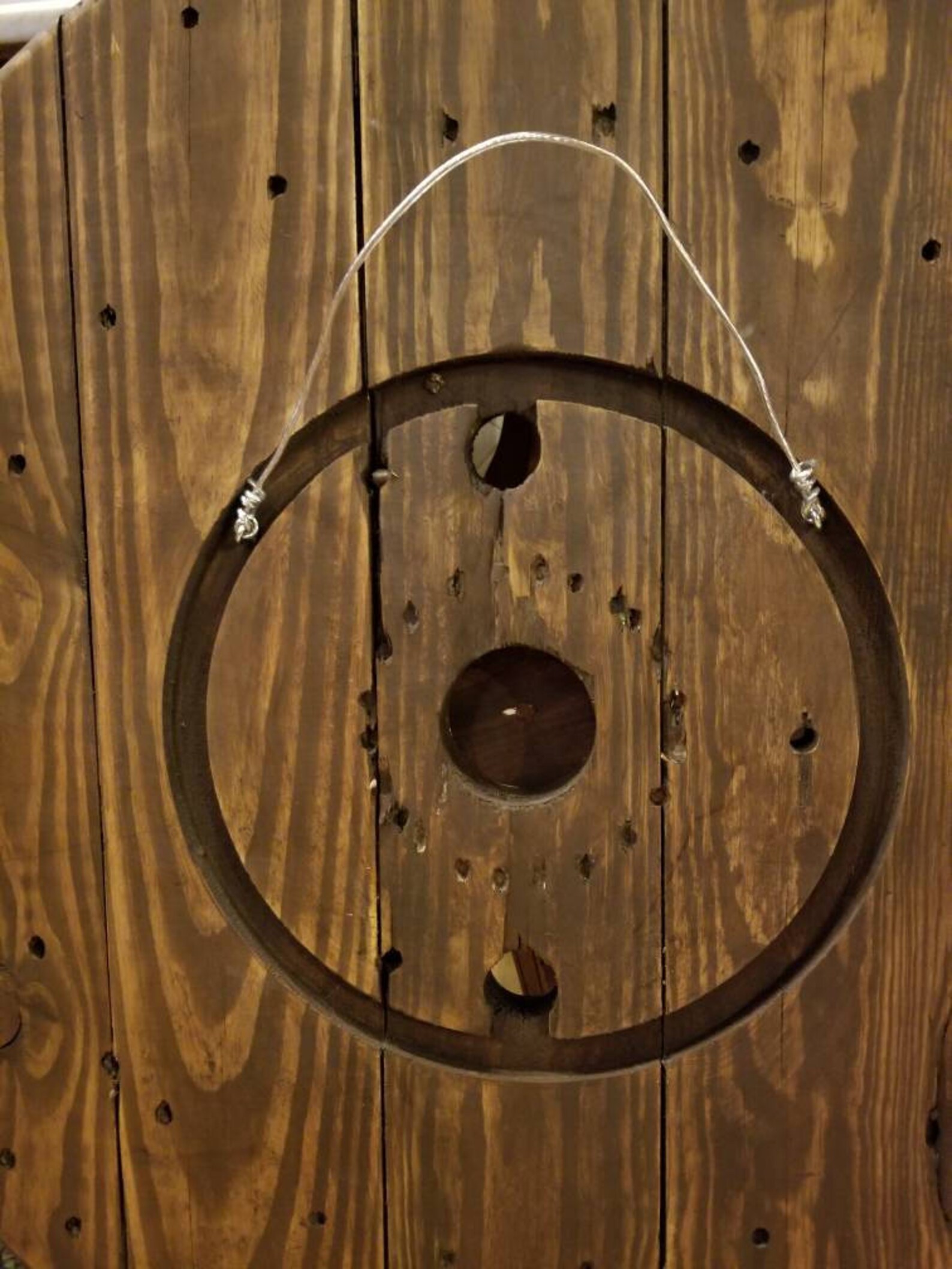 36 Inch Wooden Wire Spool Clock / Shabby Chic French Wine - Etsy