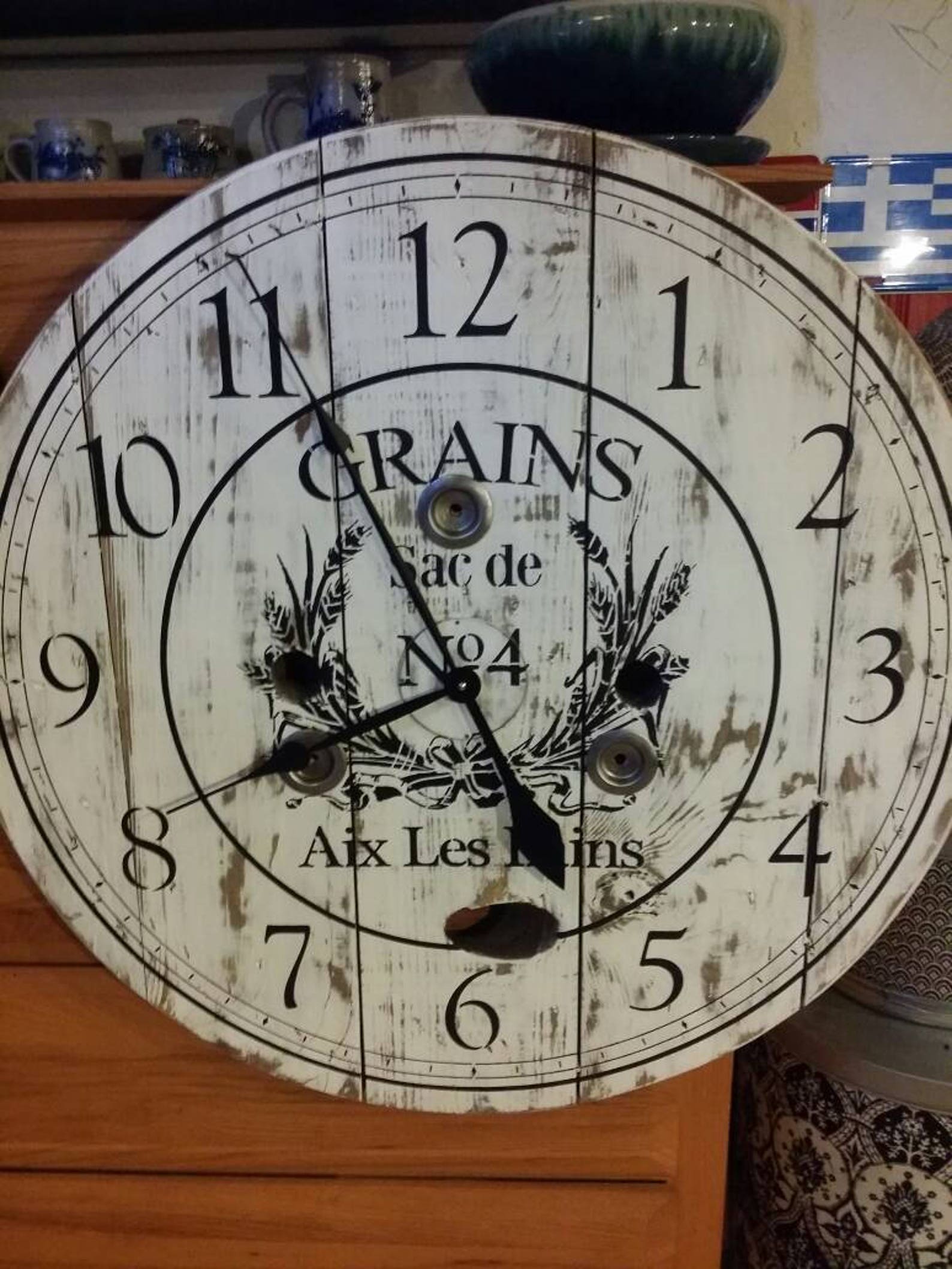 32 Inch Shabby Chic Wire Spool Wall Clock / Wall Decor / - Etsy