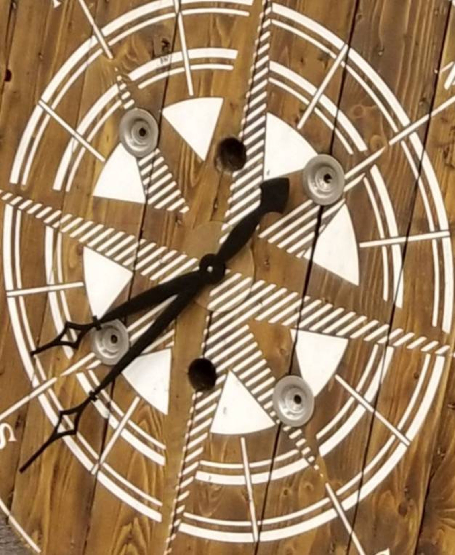 36 Inch Compass Cable Spool Clock /rustic Clock / Oversized - Etsy