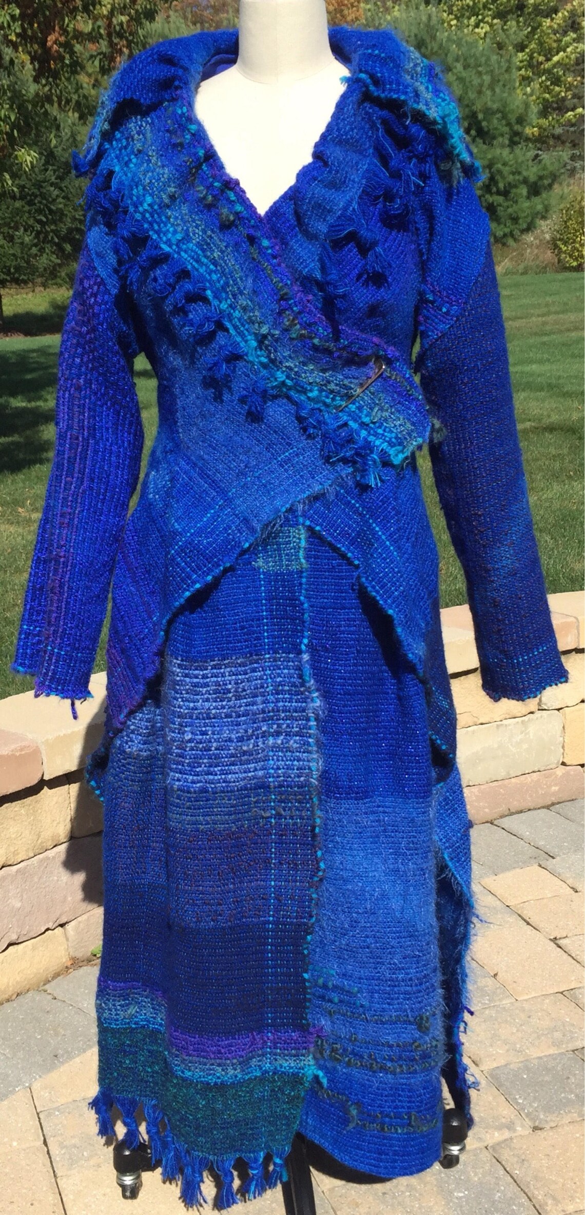 Handwoven Saori Full Length Coat - Etsy