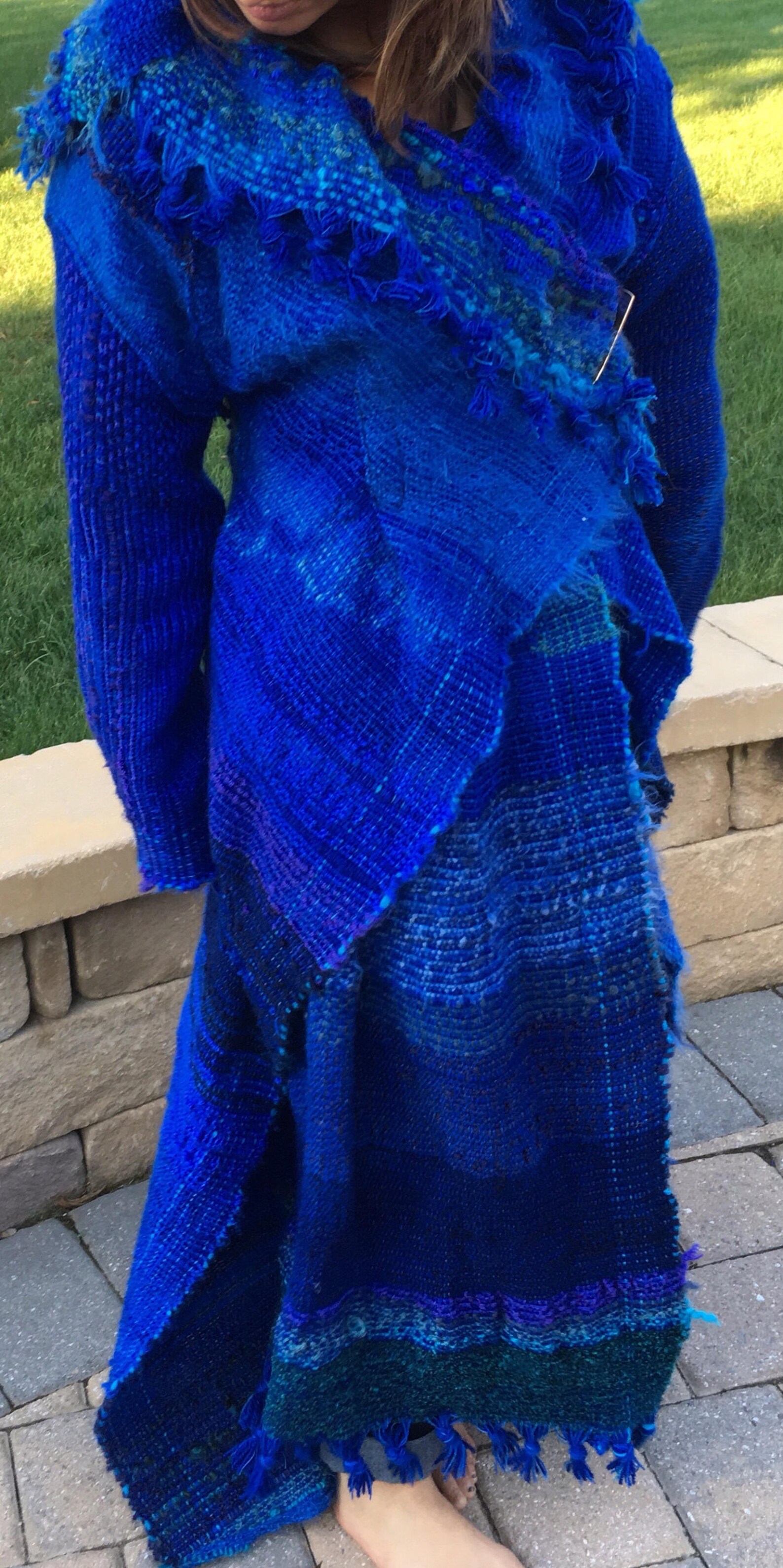 Handwoven Saori Full Length Coat - Etsy