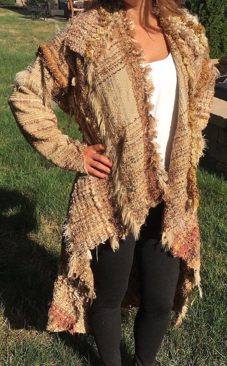 Hand Woven Fashion Coat - Etsy