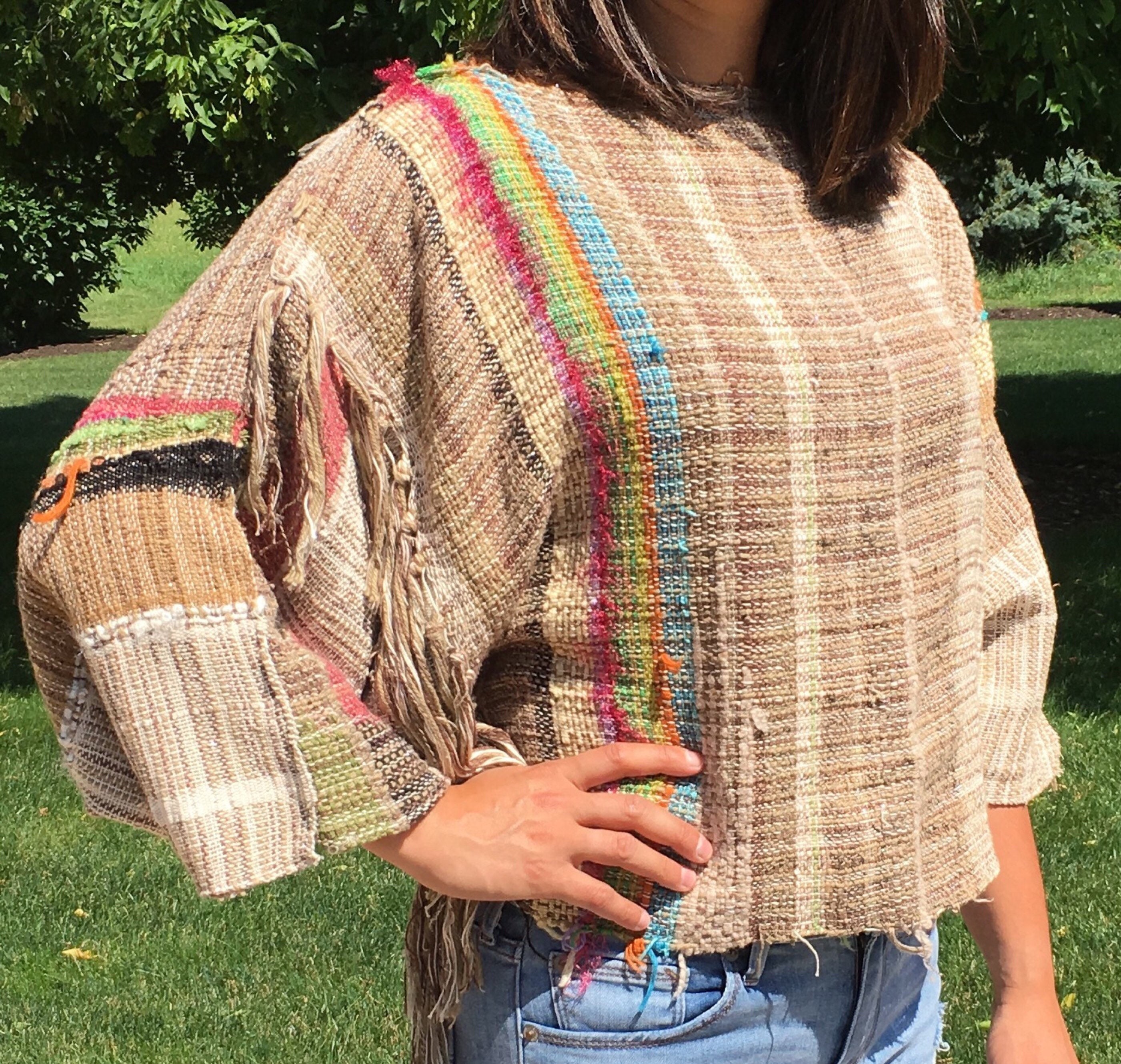 Saori Hand Woven Top - Etsy