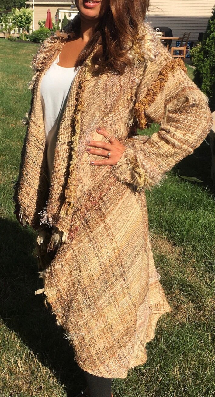 Hand Woven Fashion Coat - Etsy
