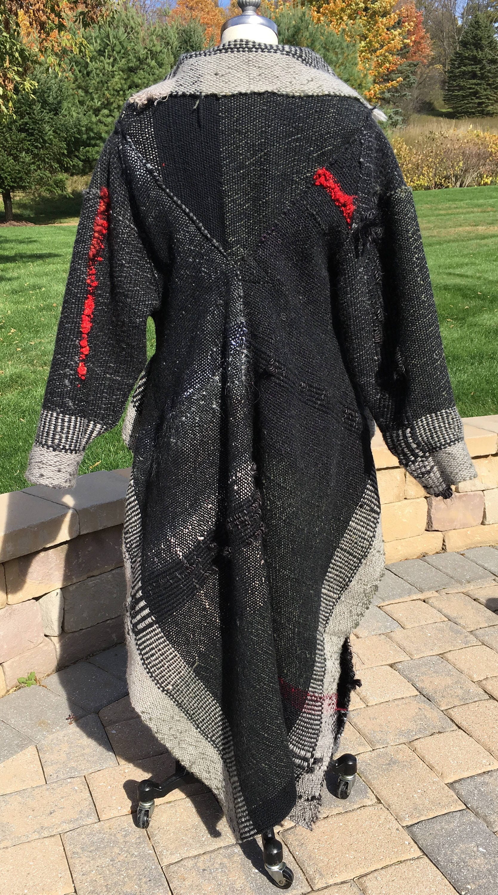 Handwoven Saori Wool Coat - Etsy